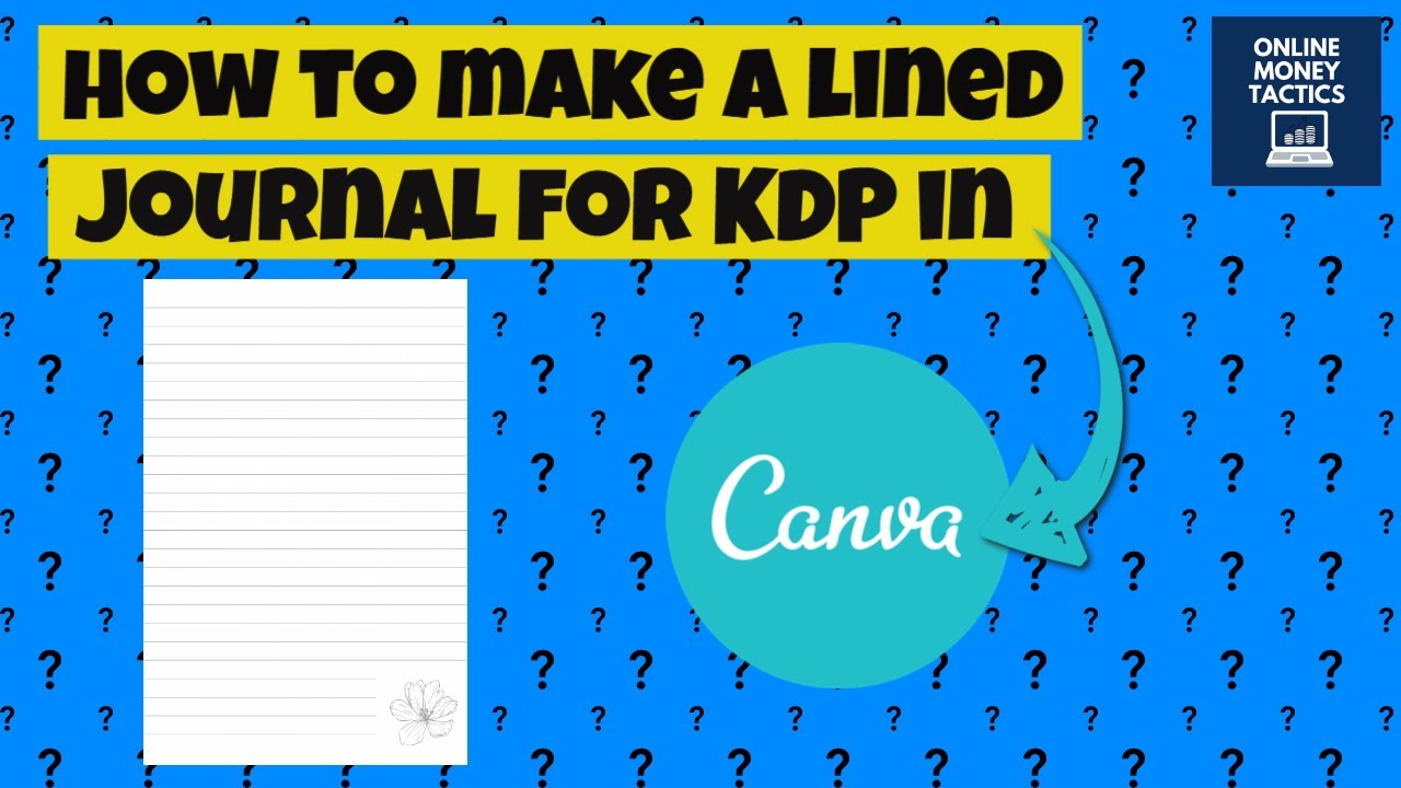 How To Create A Lined Journal For KDP In Canva - Canva Tutorial - KDP Interior Design