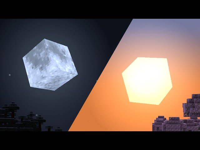 Cubic Sun & Moon v1.8.4 [Bedrock] Minecraft Texture Pack