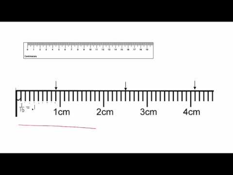 Reading a centimeter ruler
