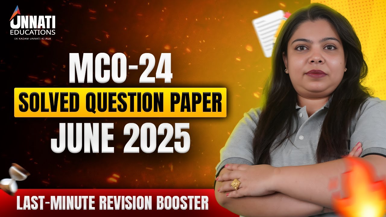 IGNOU MCO-24 Solved Question Paper June 2025 | Complete Answer Guide