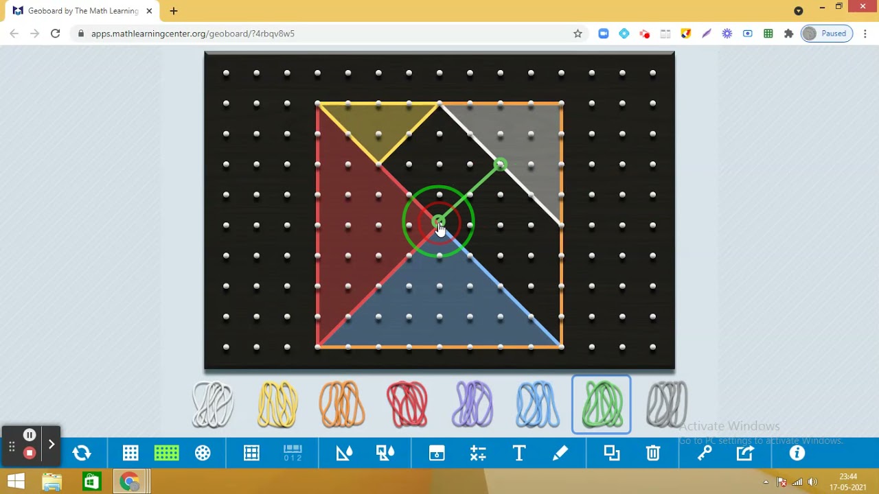 GeoBoard| Maths Activity |Tangram puzzle using online Geoboard