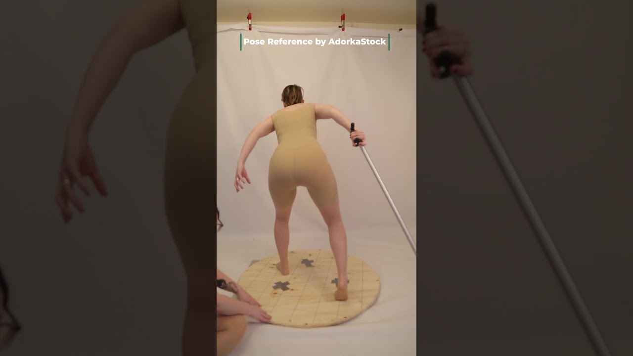 360° Turn Around Pose Reference for Artists - Lunge forward with 
