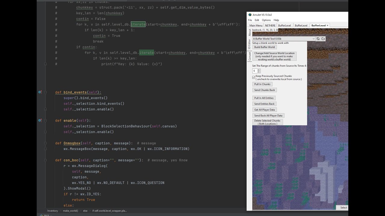 Amulet Plugin Programming, Python Minecraft
