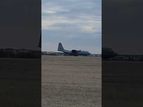 Takes off military plane with 4 propeller engines #amazingplanes #aviation #airplane #airport