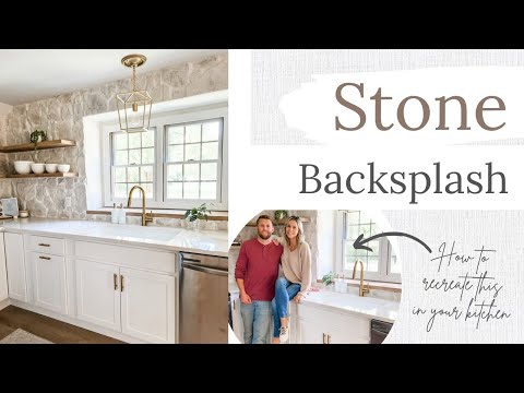 DIY Stone Backsplash