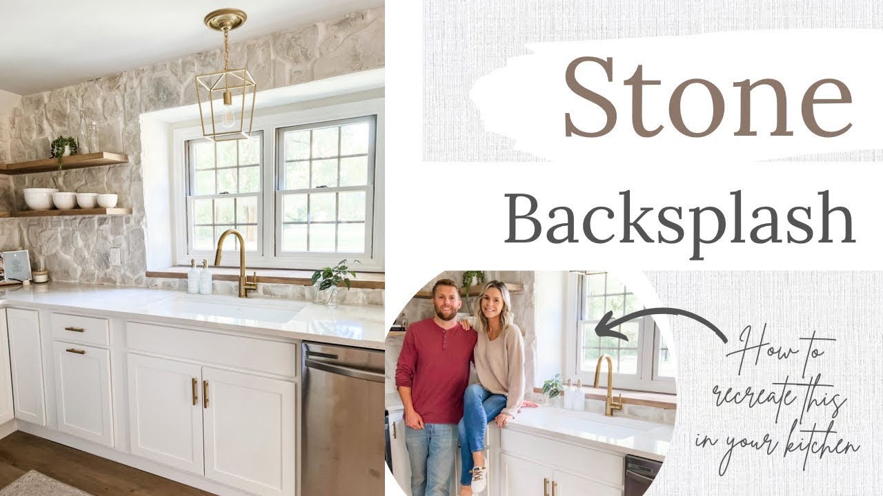 DIY Stone Backsplash
