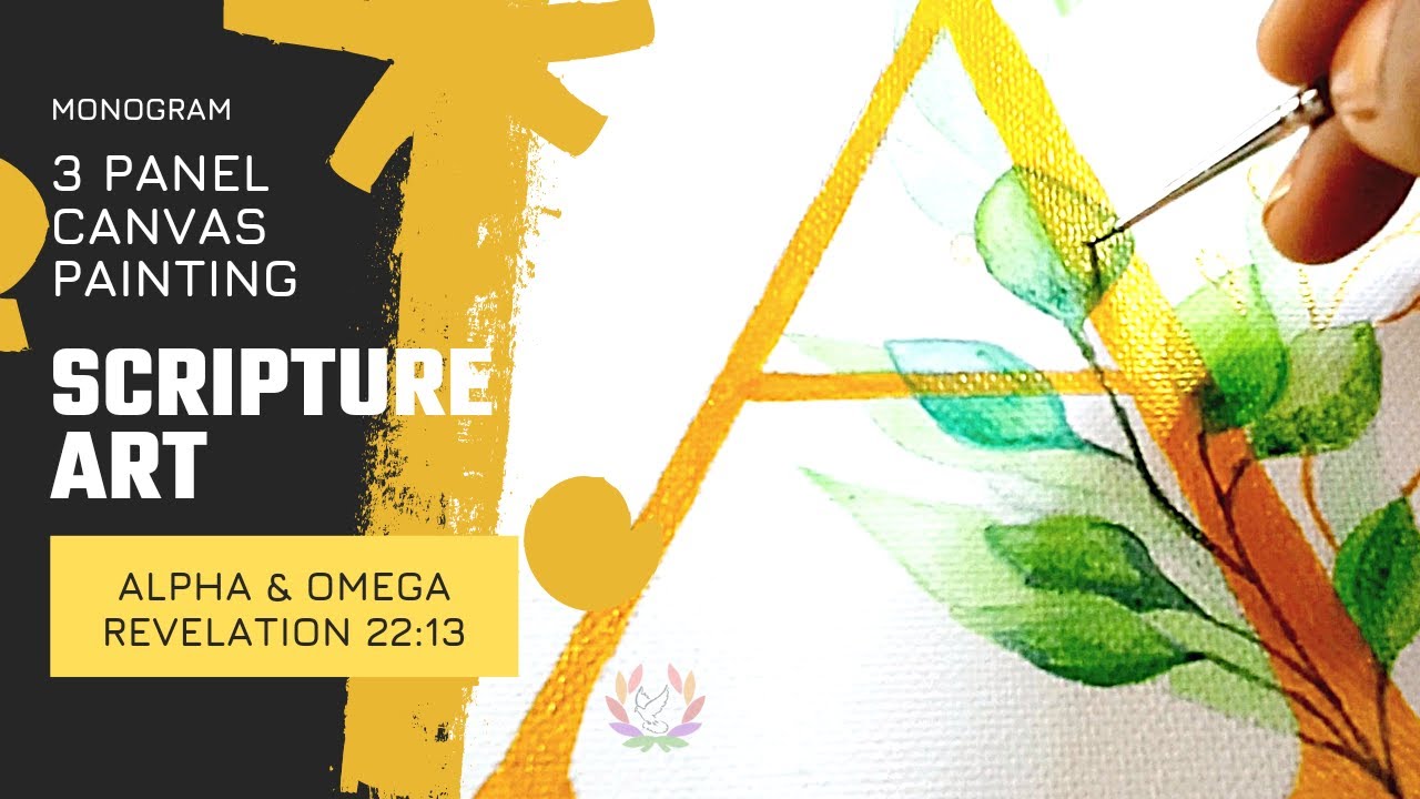 Scripture Art | Bible Verse Canvas Painting | Wall Frames | Revelation 22:13