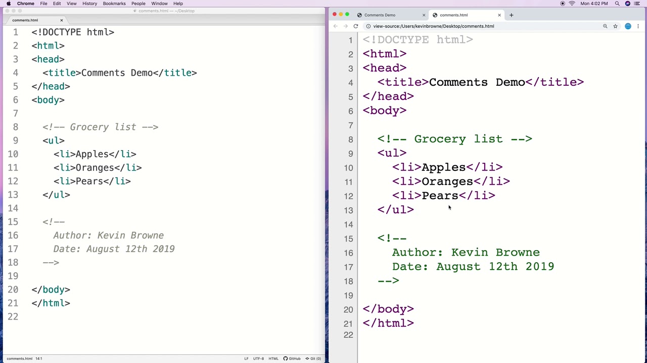 HTML Comments Tutorial