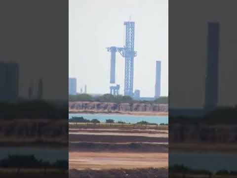 Starship Launch Tower Chopsticks Lifts Booster Off of Orbital Launch Mount