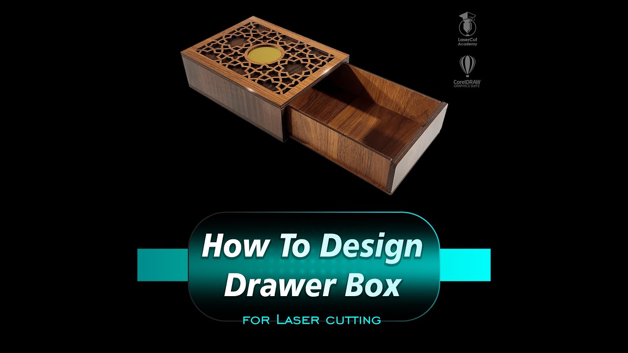Training the designing drawer box for laser cut with Corel Draw