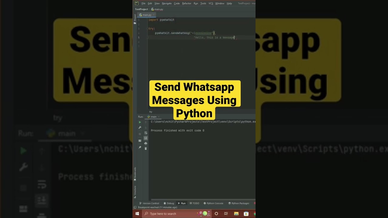 Send Whatsapp Messages Using Python