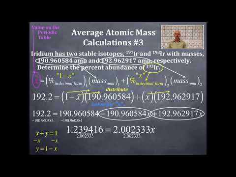Atomic Structure 22: Average Atomic Mass Calculation #3