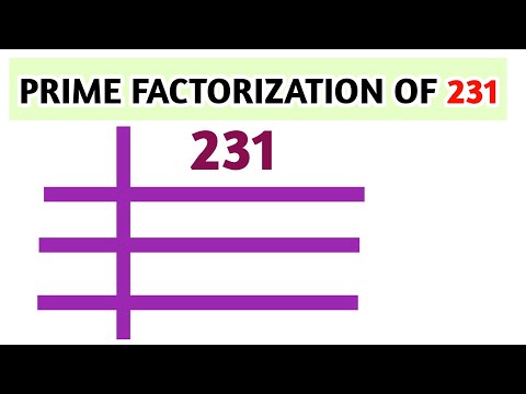 How to find factors by prime factorization method ll prime factors of 231