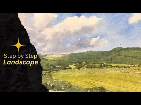 Watercolor Landscape - Step by step