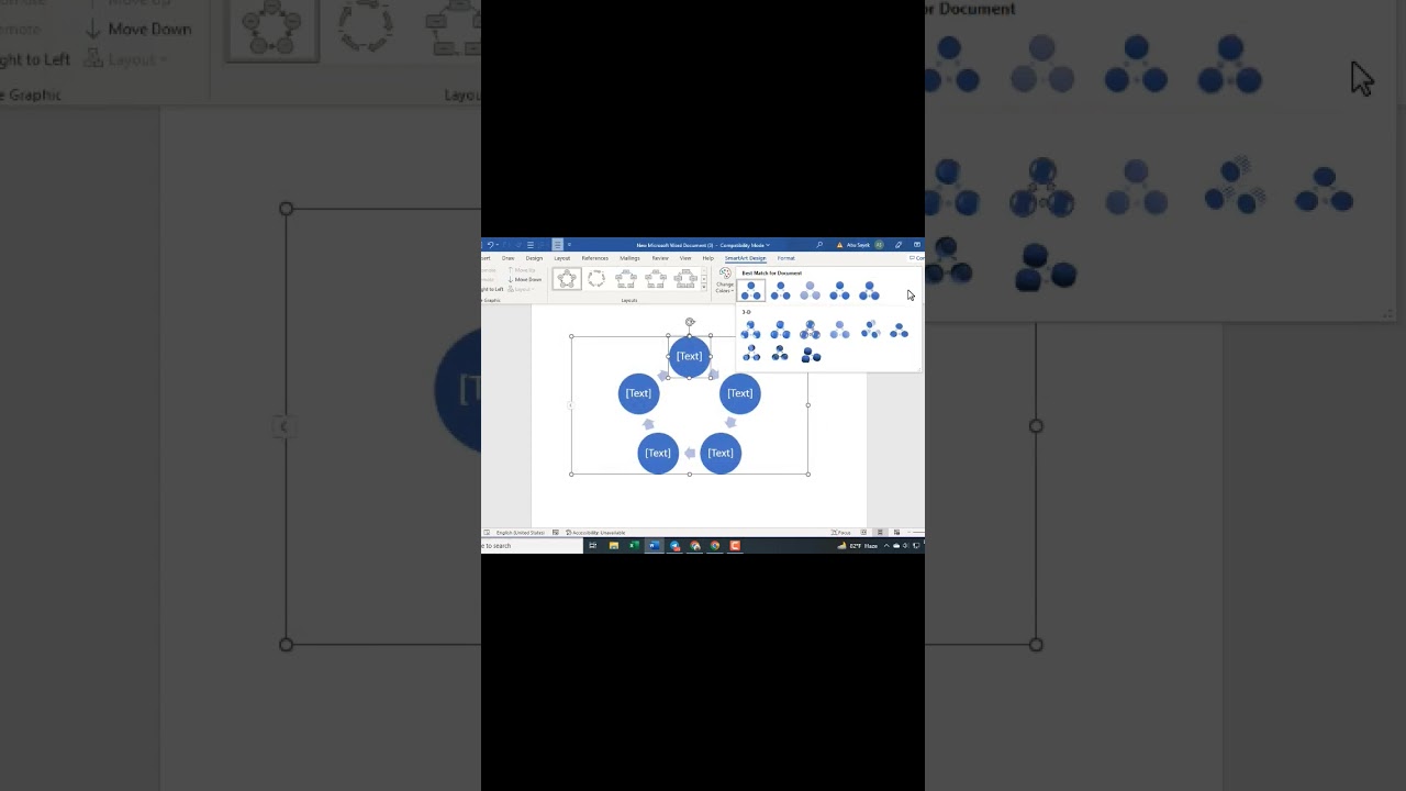 Smart Art in MS Word | #shorts