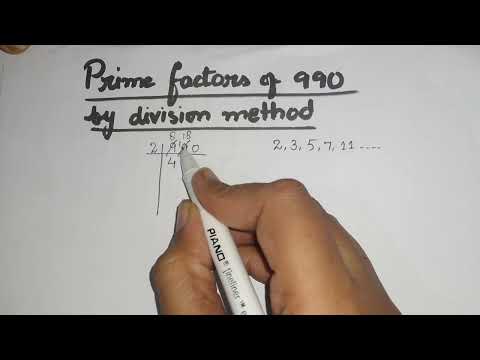 Prime factors of 990 by division method || in Urdu/Hindi ||
