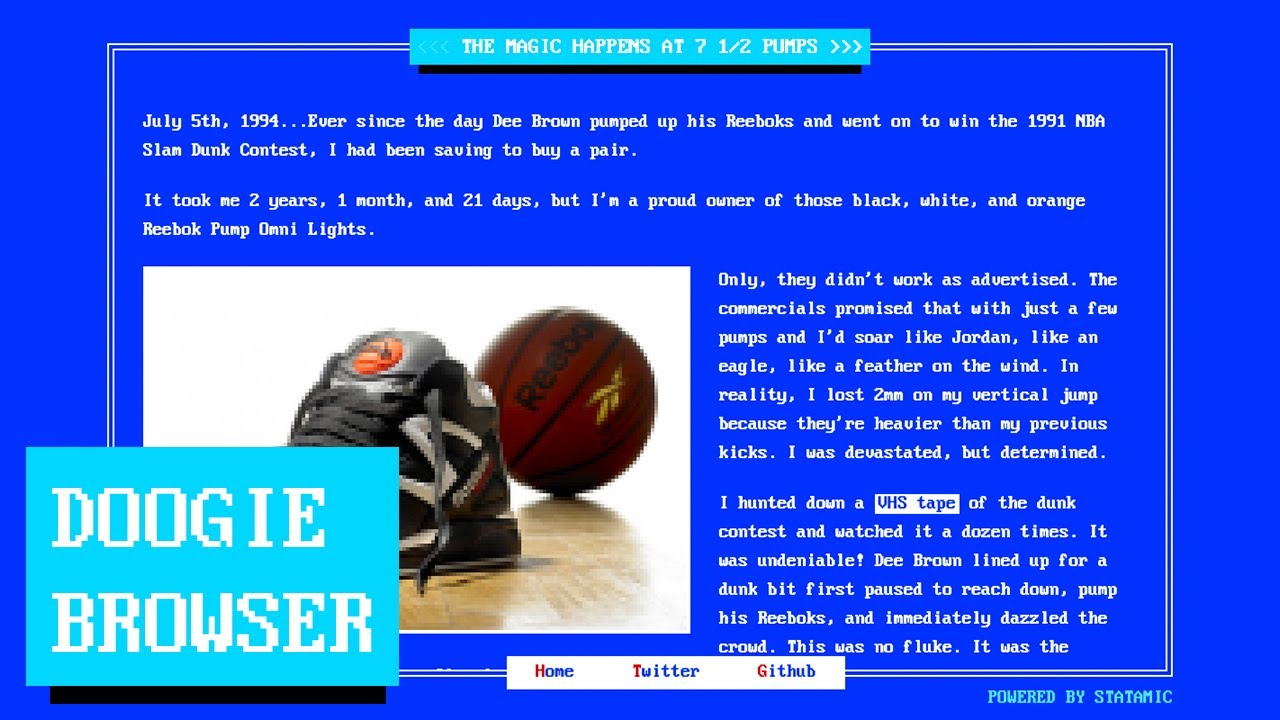 Statamic Starter Kit: Doogie Browser