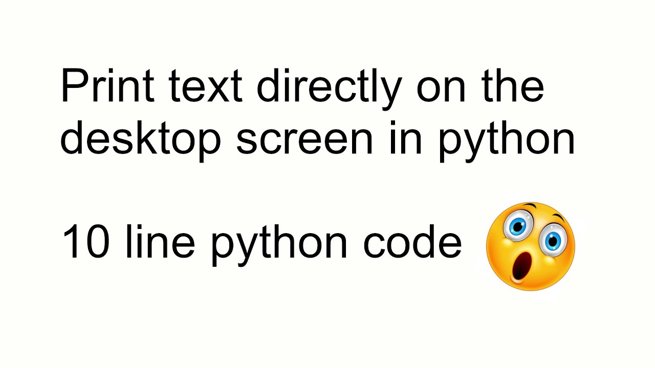 Display text to the screen (not console) tkinter python