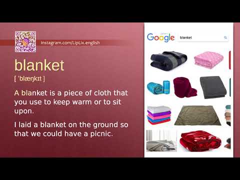 Blanket : A2 level english vocabulary lesson, www.LipLix.com