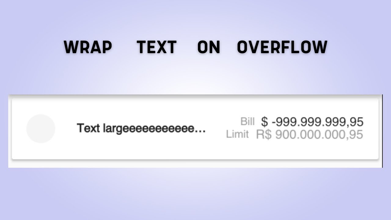 How to Wrap text on overflow in Flutter