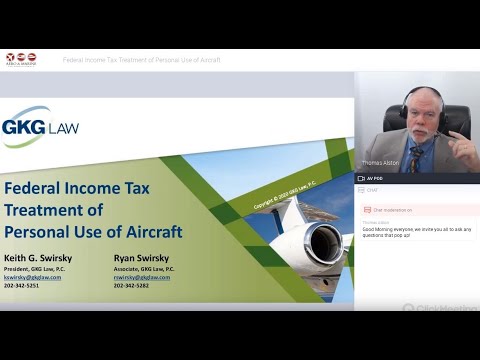 Webinar | Federal Income Tax Treatment of Personal Use of Aircraft [2020]