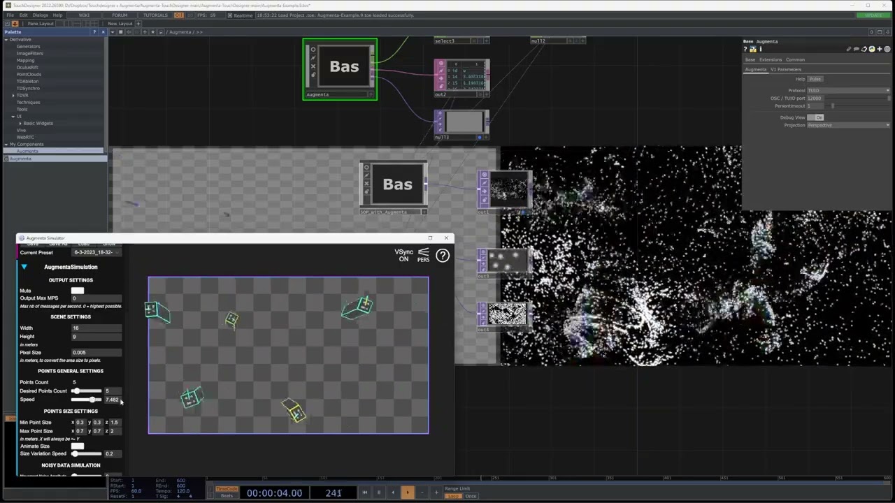 Simulate people tracking data in TouchDesigner