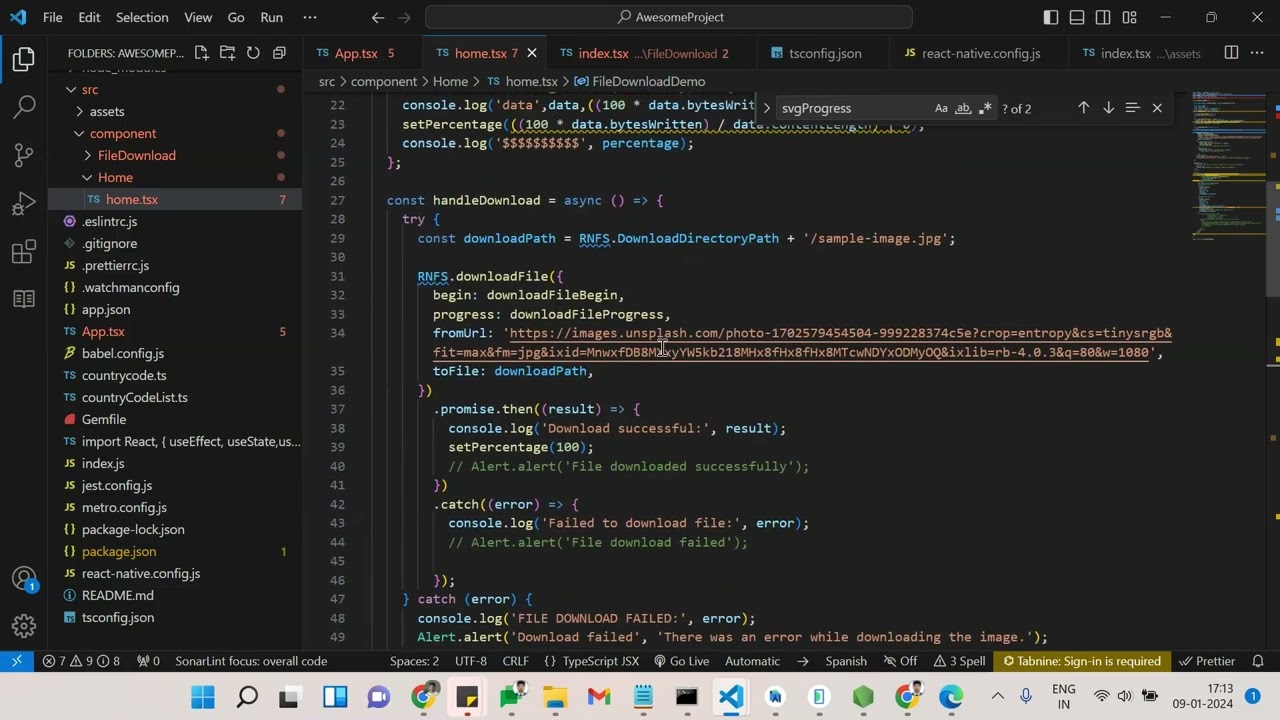 Creating a Circular File Download Progress Bar using SVG in React Native