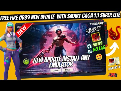New Smartgaga Lite Best Version For Free Fire OB39 New Update Low End PC - 1GB Ram No Graphics Card