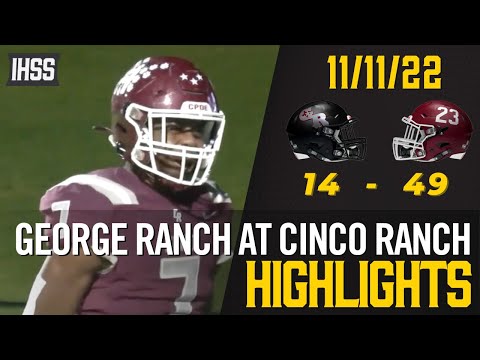 George Ranch at Cinco Ranch - 2022 Week 12 Football Highlights | Inside ...