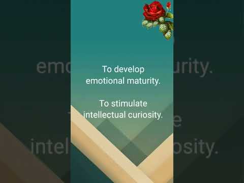 Objectives of Pre primary education