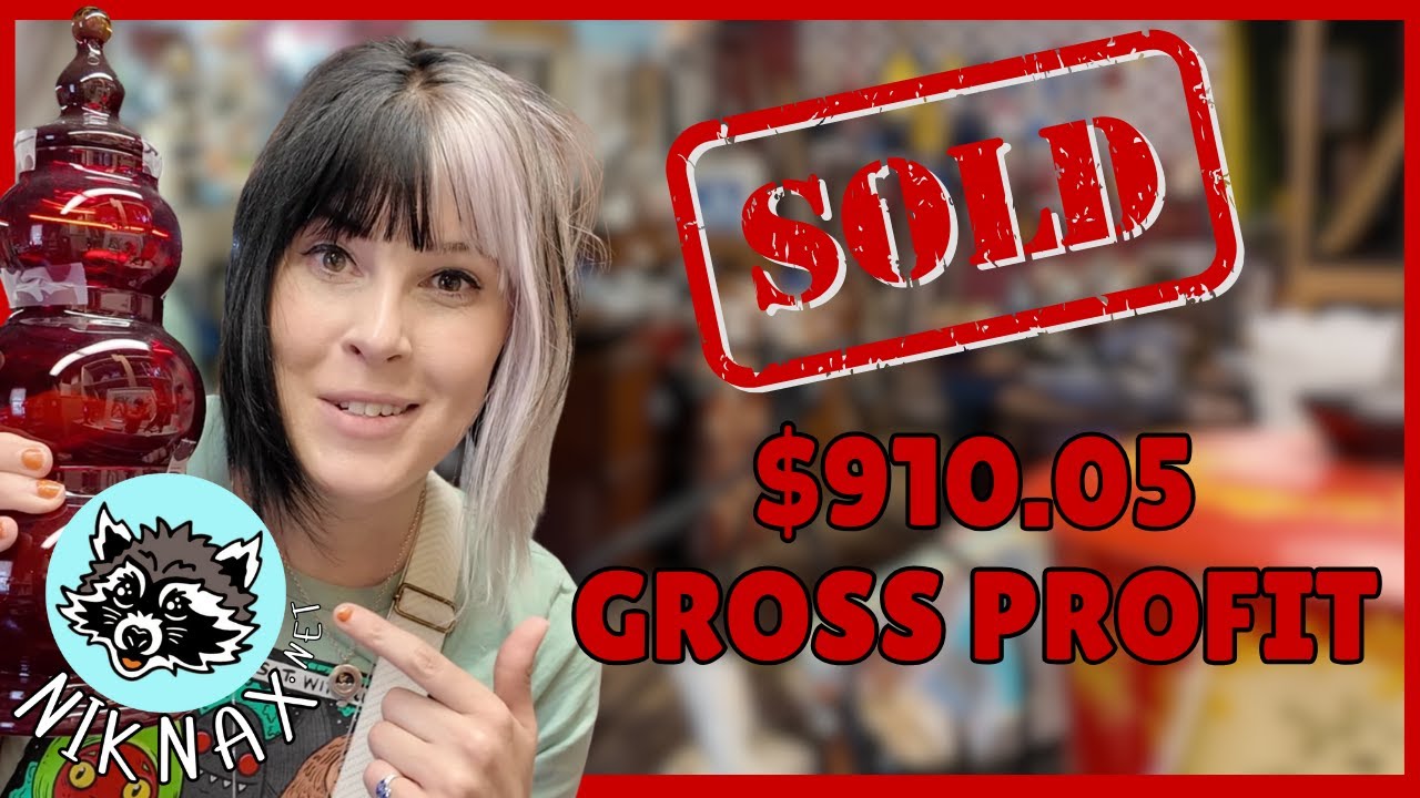 What SOLD? $910 Gross Profit Reselling OLD STUFF on Niknax | Crazy Lamp Lady | Niknax