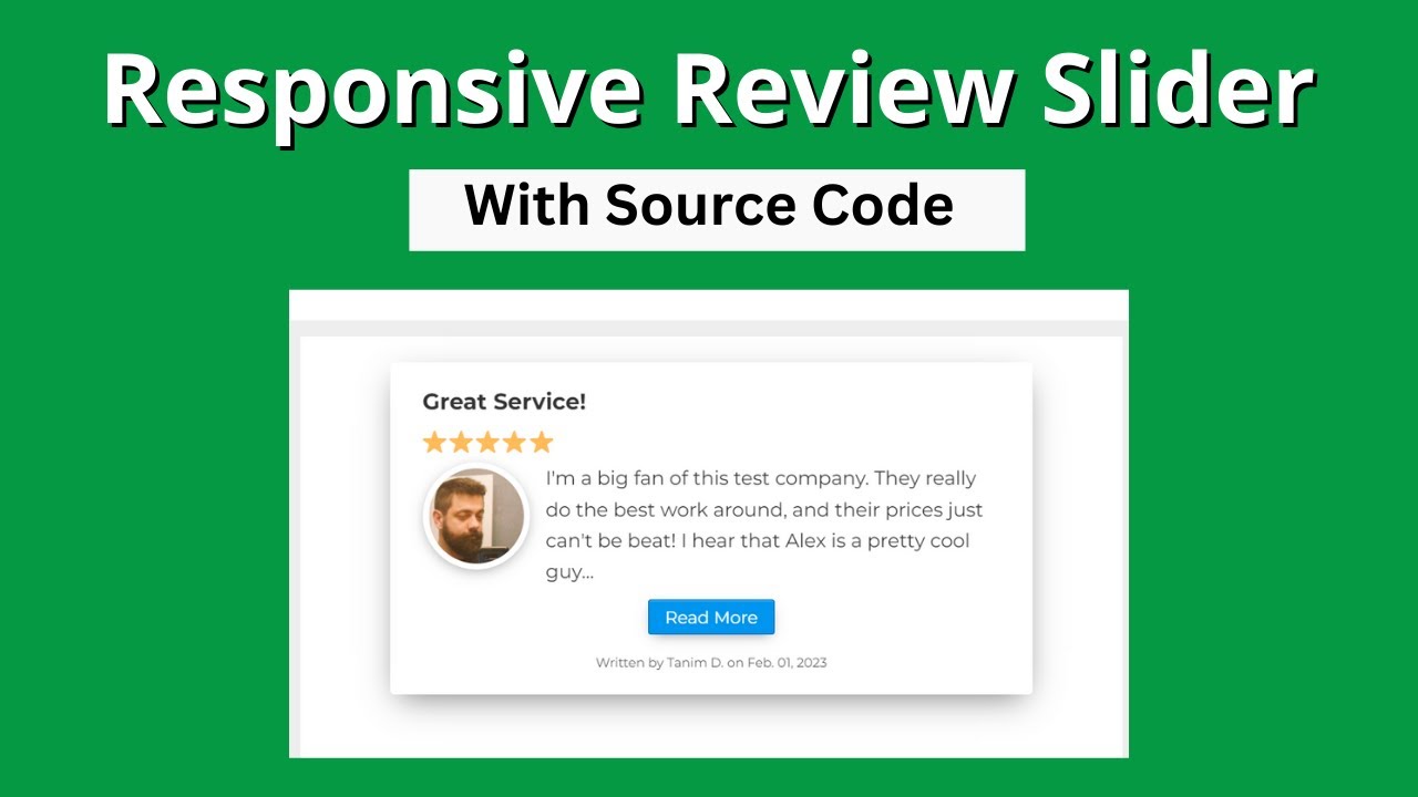 Review Slider using Html CSS JS 2023 | Animated Testimonial Review slider source code | codelabweb