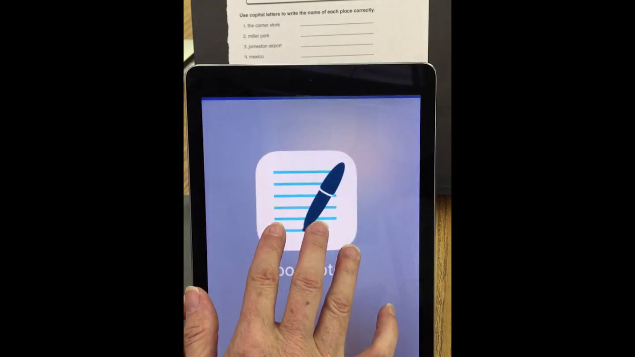 Good Notes app with Apple Pencil on 9.7-inch iPad pro - AT for students with low vision