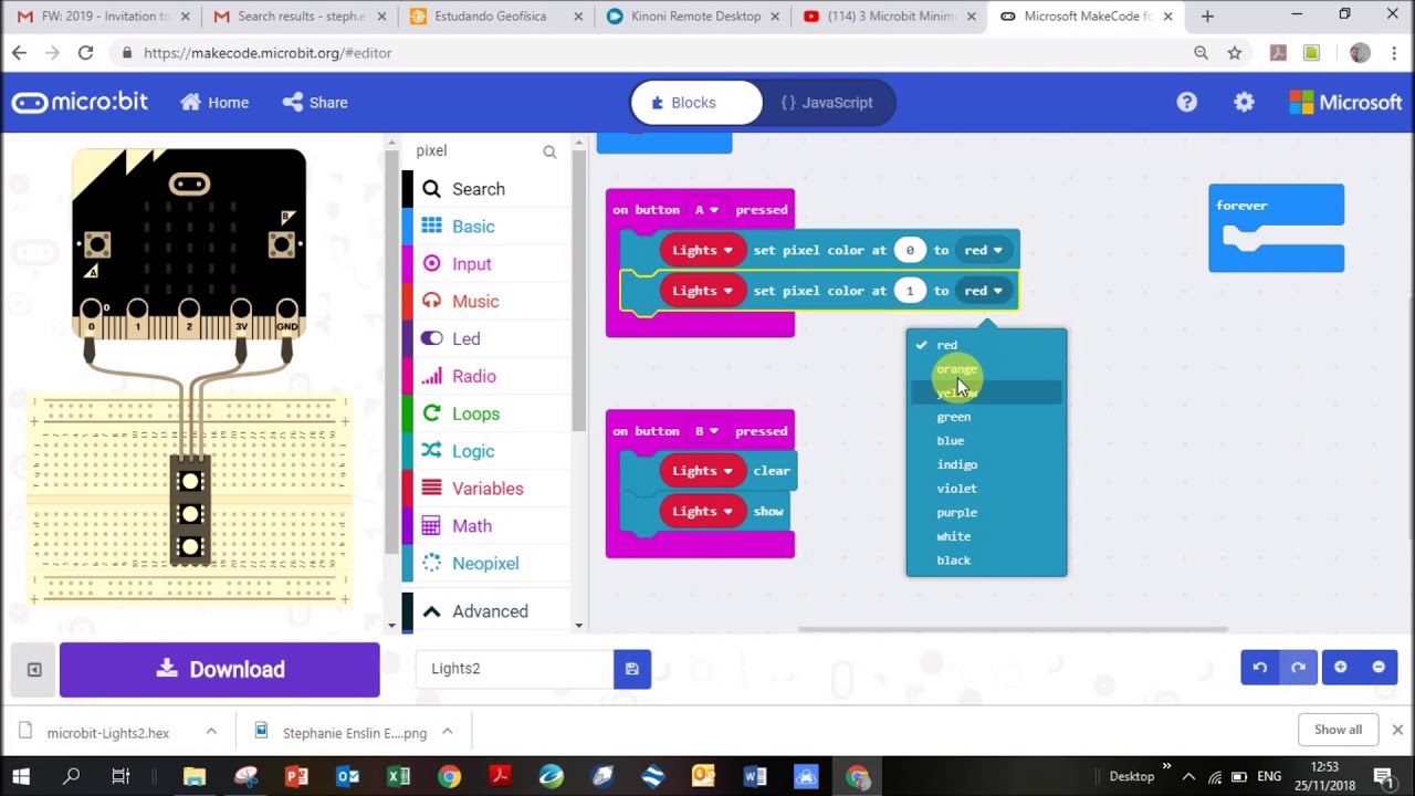 3 Microbit - Minimove - Flashing Lights