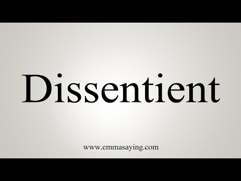 How To Say Dissentient
