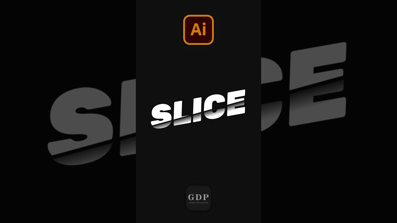 Create Slice Text effect using Illustrator #illustratortips #illustratortutorial #illustratorcc