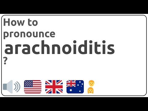 How to pronounce arachnoiditis in english?