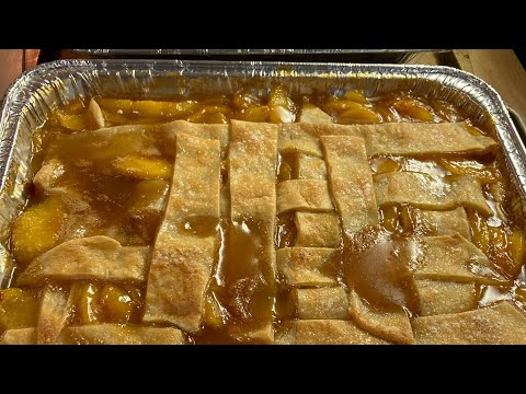 HOW I MAKE MY OLD SCHOOL PEACH 🍑 COBBLER TO TRAVEL (CHURCH,POT LUCKS,FAMILY REUNIONS,ETC)