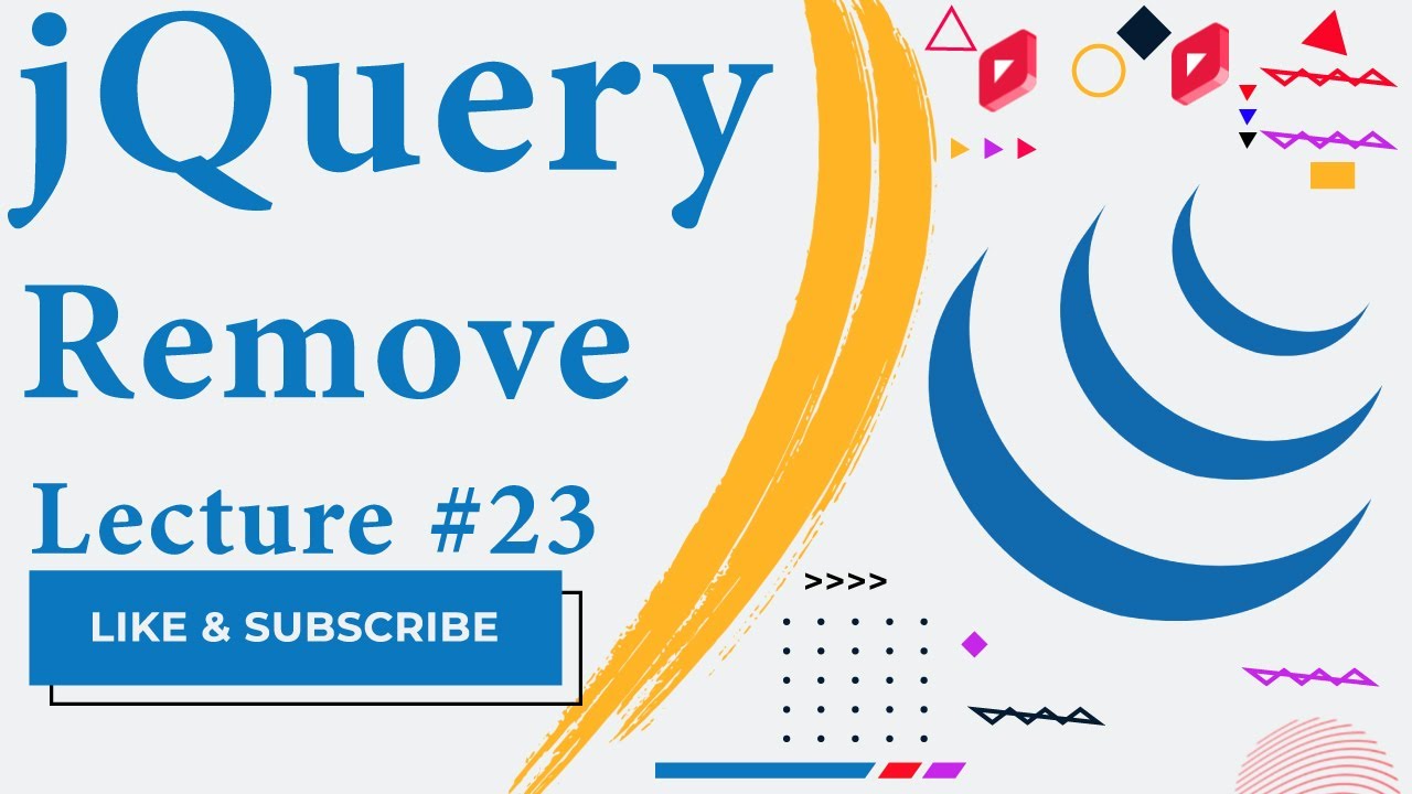 Remove and Empty selector in jQuery | Remove in jQuery | Empty in jQuery