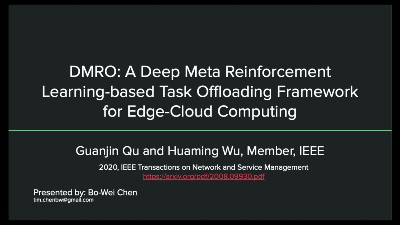 DMRO Task Offloading Framework (Paper Explained) 論文精讀