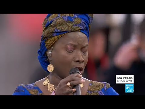 WWI armistice centennial: Angelique Kidjo performs during ceremony