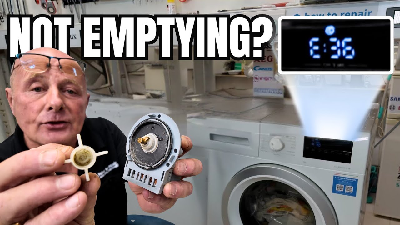 How to Fix E36-10 Error Code on Bosch & Siemens Washing Machines (Not Draining & Emptying Water)