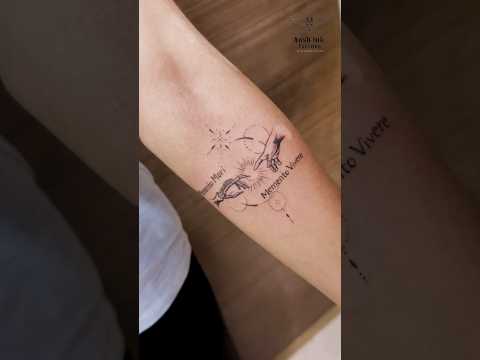 Momento Mori Tattoo | Momento Vivere Tattoo | Geometric Tattoo | Line Tattoo | Latin Phrase Tattoo