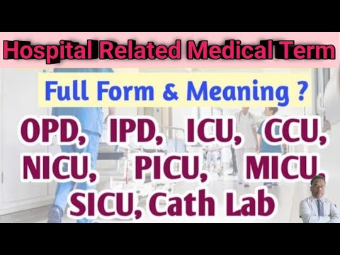 Hospital Related Full Form | OPD,IPD, ICU, CCU, NICU, PICU, SICU,MICU, Cath Lab