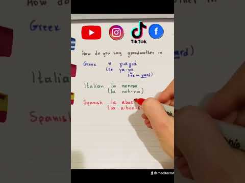 How do you say grandmother in Greek Italian and Spanish