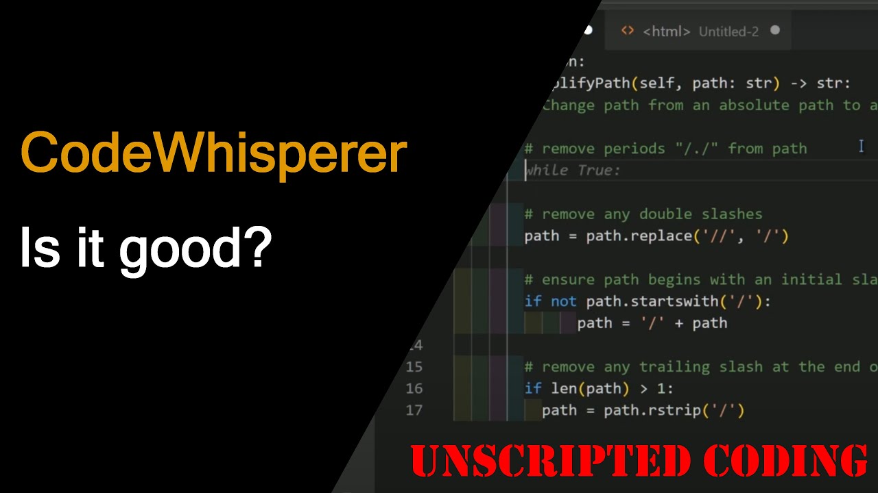 CodeWhisperer, the FREE GitHub Copilot AI code generator | Unscripted Coding