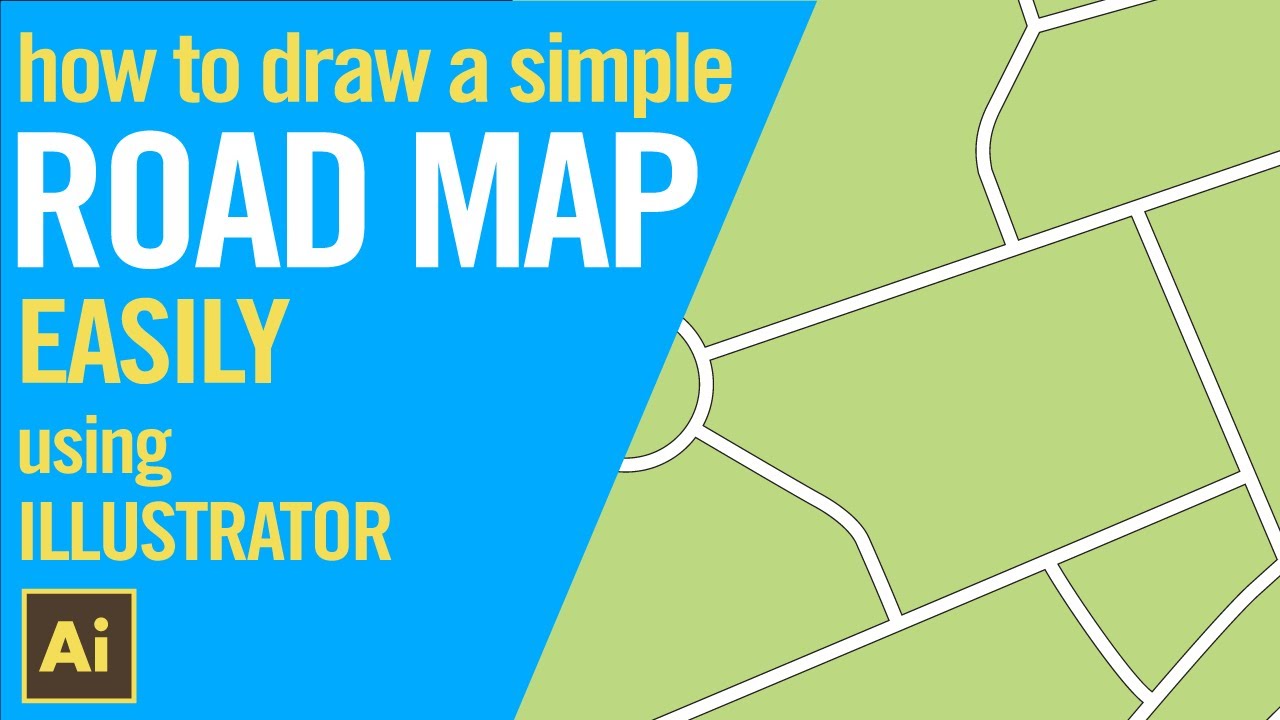 How to draw a simple road map using Illustrator, EASILY.