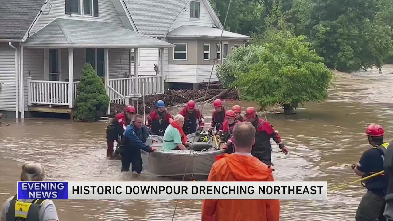 Relentless rain floods roads in Northeast, leads to evacuations, rescues