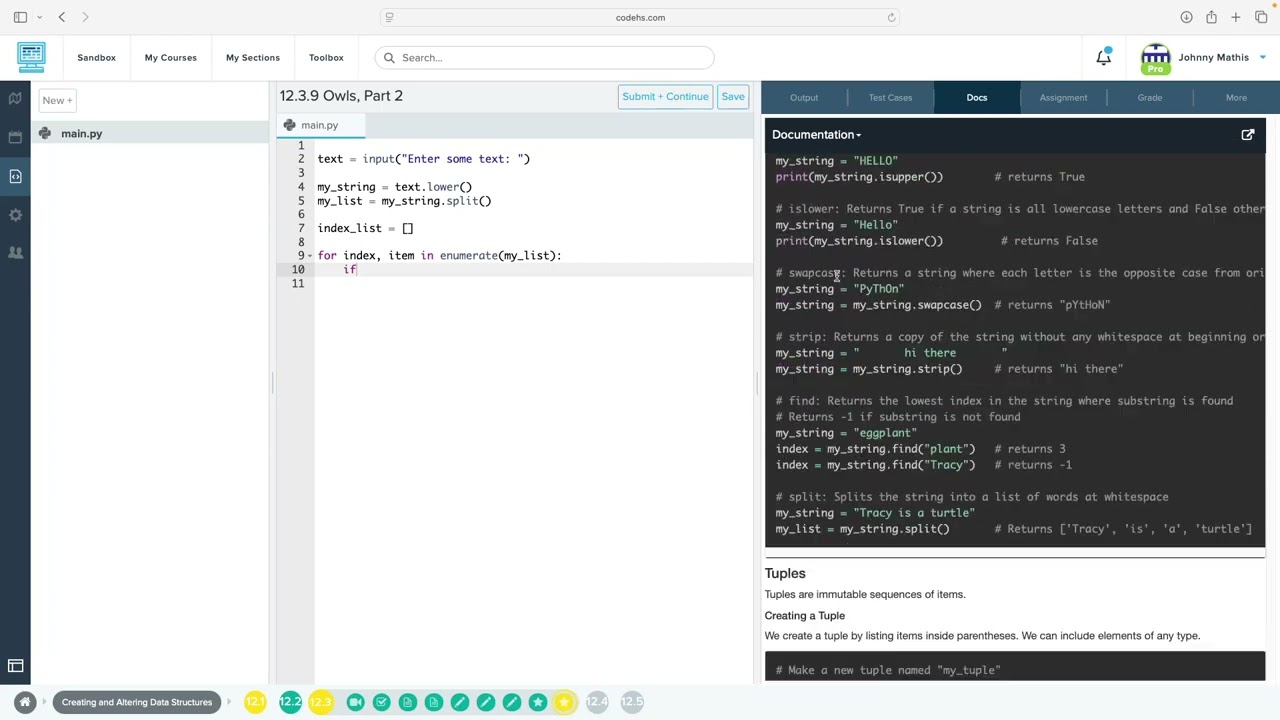 Codehs Python 12.3 Video Tutorial: For Loops and Lists Part 3