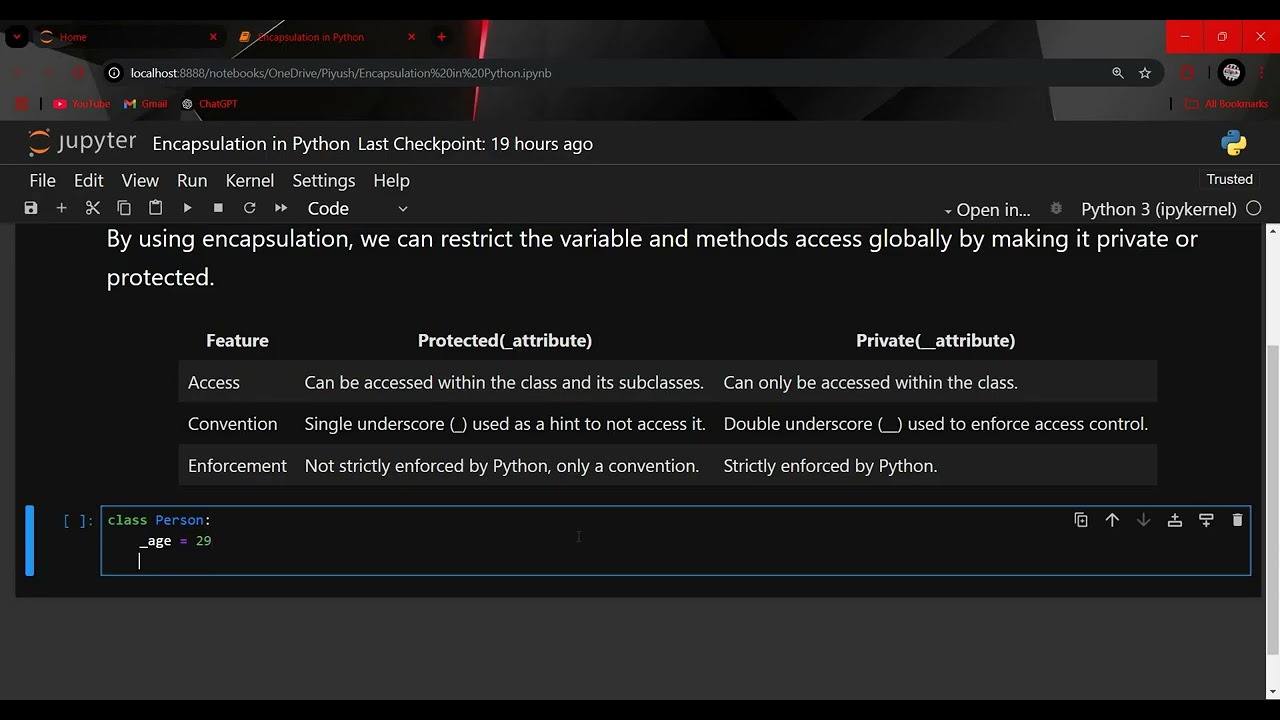 Encapsulation in Python